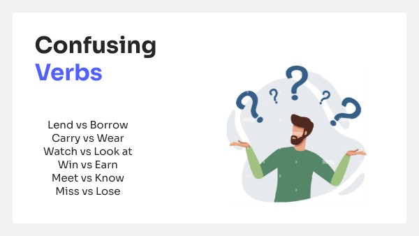 Confusing Verbs | Genially