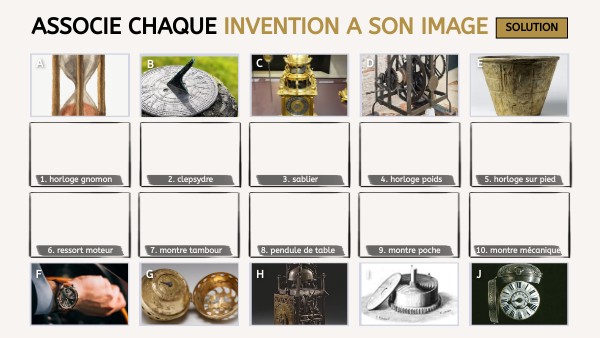 Associe les inventions