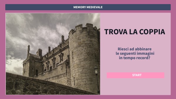 TROVA LE COPPIE - Memory Game Medievale | Genially