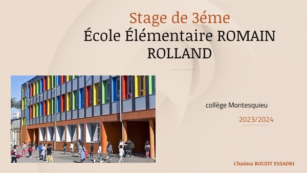 Stage 3éme | Genially