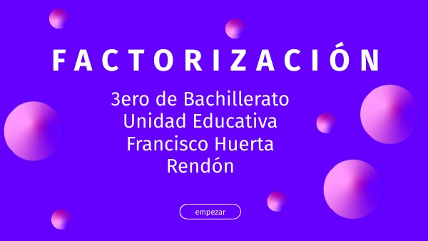 factorización | Genially