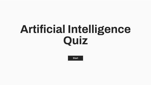 Artificial Intelligence Quiz | Genially