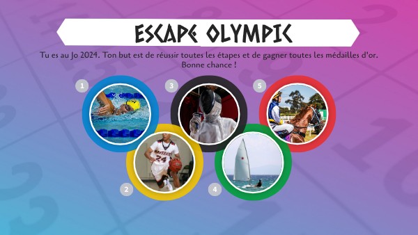 Escape game JO | Genially