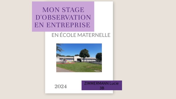 Présentation Diaporama Stage de 3ème | Genially