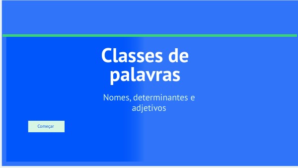 Classes de palavras