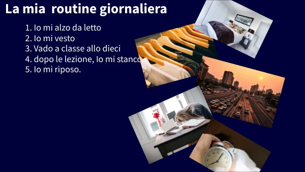 La mia routine giornaliera
