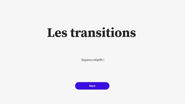 Quiz Routines et transitions
