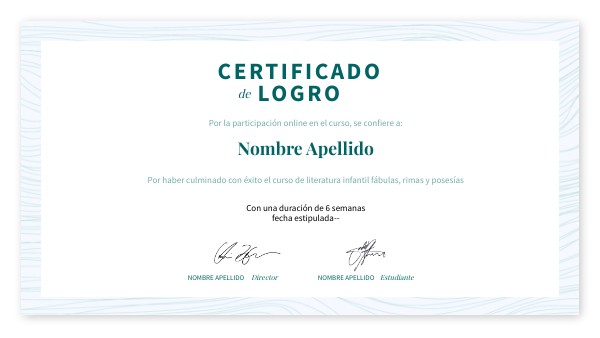 CERTIFICADO DE LOGRO | Genially