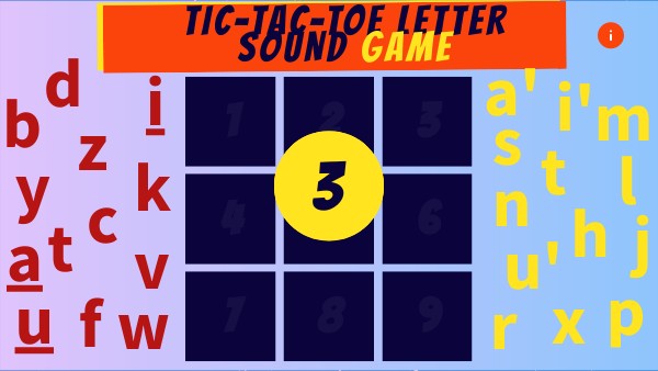 Beginning TIC-TAC-TOE LETTER SOUND GAME | Genially