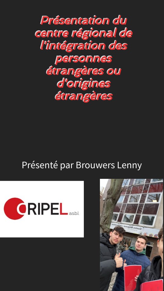 Présentation ASBL CRIPEL Lenny brouwer 6qts2 | Genially