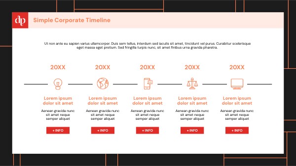 SIMPLE CORPORATE TIMELINE | Genially