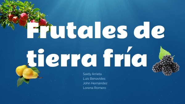Frutales de tierra fría