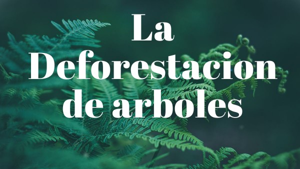 LA DEFORESTACION DE ARBOLES