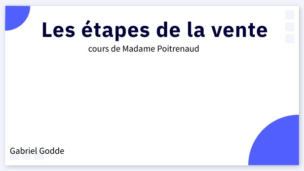 Les étapes de la vente | Genially