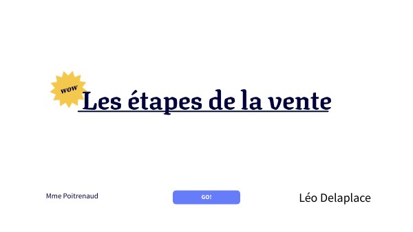 les étapes de la vente | Genially