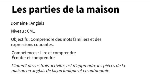 PARTS OF THE HOUSE | Genially