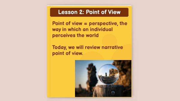 Lesson 2 Point of View