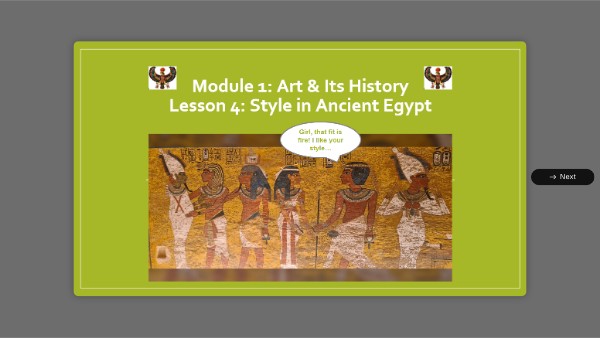 Lesson 1.4: Style in Ancient Egypt