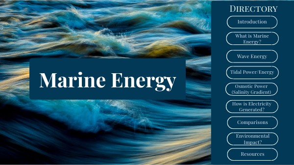 Marine Energies | Genially