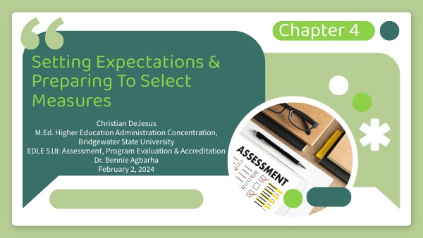 Chapter 4: Setting Expectations and Preparing to Select Measures