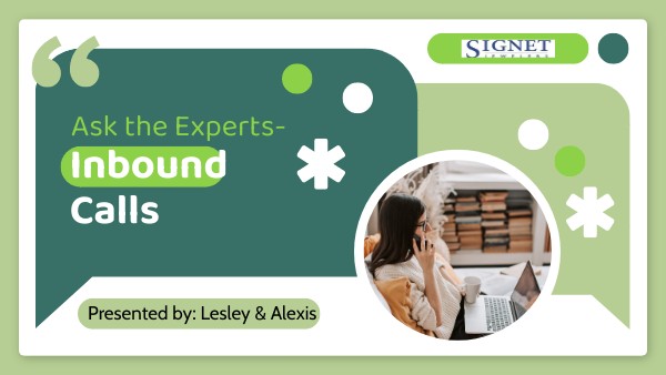Ask the Experts - Inbound Calls | Genially