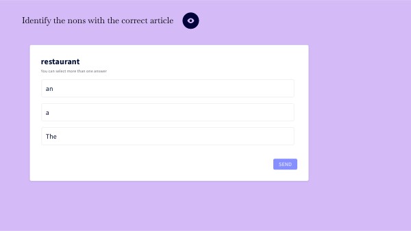 Ejercicios articles a /an/the | Genially