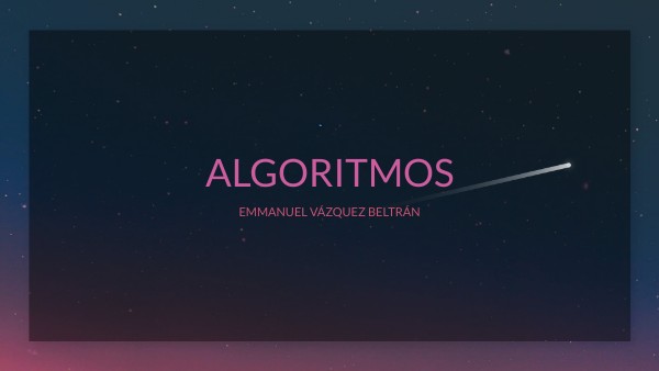 PRESENTACIÓN DE ALGORITMOS | Genially