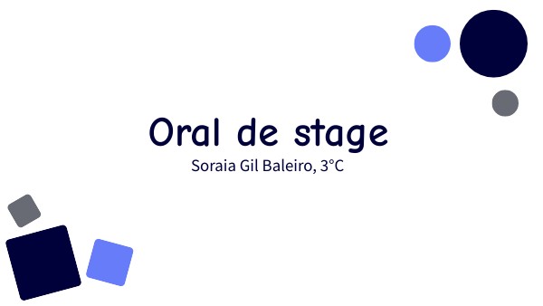 Oral de stage | Genially