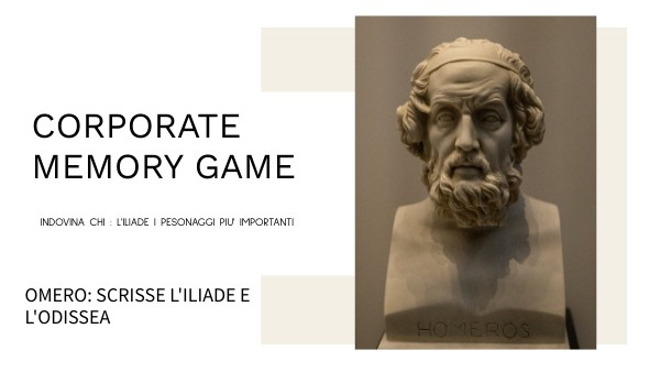 Corporate memory game iliade