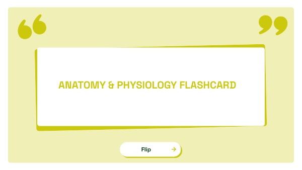 Anatomy & Physiology Flashcard