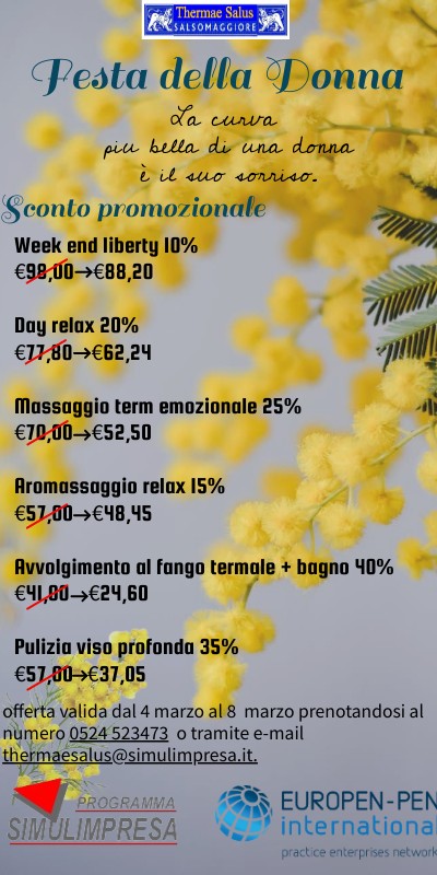 Listino prezzi festa della donna | Genially