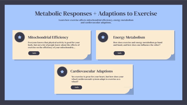 metabolic responses + adaptations | Genially