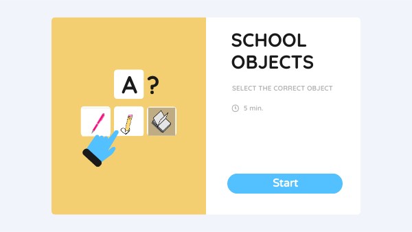 COGNITIVE STIMULATION GAME - SCHOOL OBJECTS | Genially