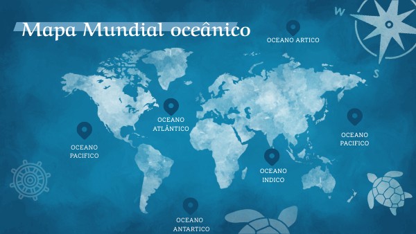Mapa mundial oceânico | Genially
