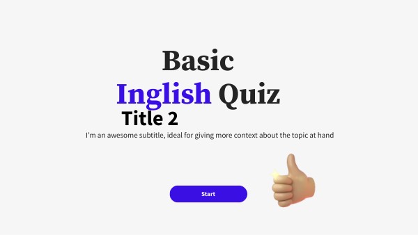 Basic interactive quiz | Genially