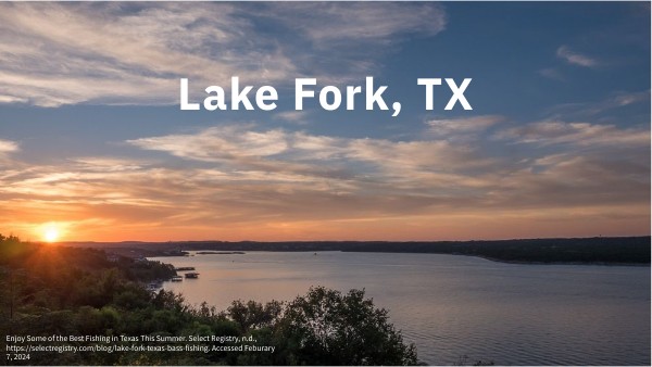 Lake Fork TX