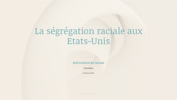 ségrégation raciale | Genially