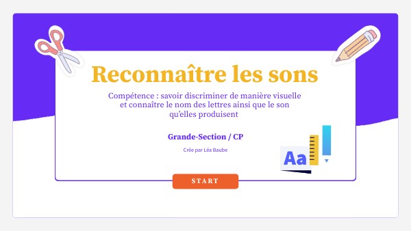 Reconnaître les sons simples | Genially