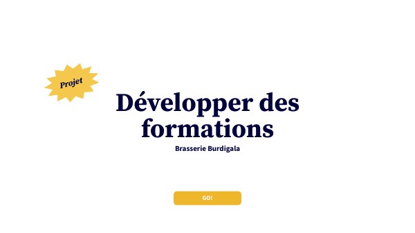 Présentation formations
