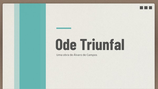 Ode triunfal | Genially