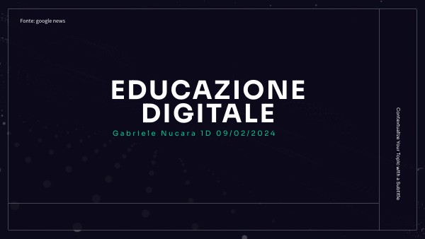 EDUCAZIONE DIGITALE | Genially