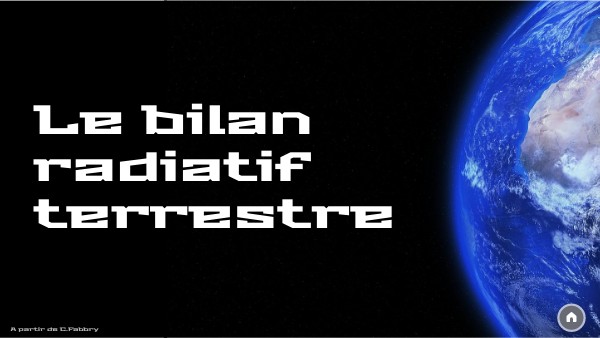 Bilan radiatif terrestre - 1ere ES