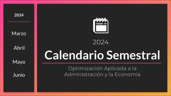 Calendario Curso OA 2024 | Genially