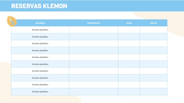 RESERVAS KLEMON