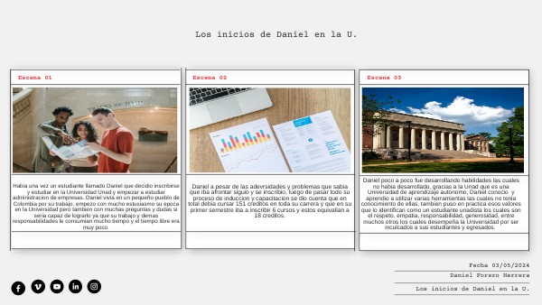 Los inicios de Daniel en la U. | Genially