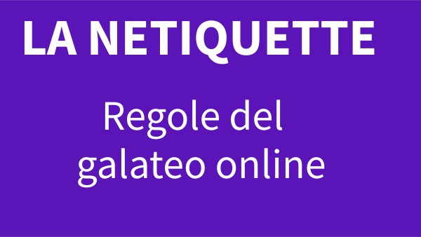 LA NETIQUETTE | Genially