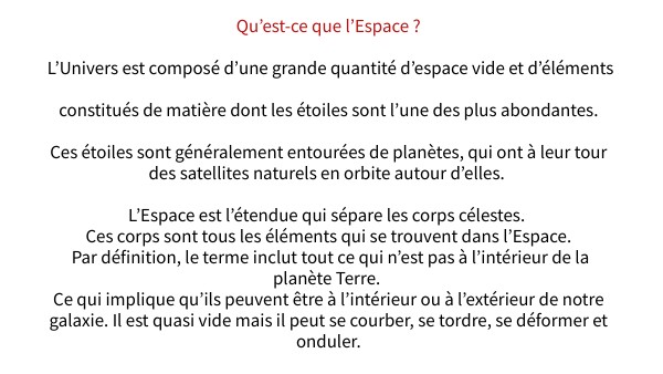 L'Espace | Genially