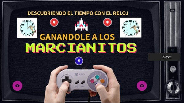 DESCUBRIENDO EL TIEMPO CON EL RELOJ GANANDOLE A LOS MARCIANITOS | Genially