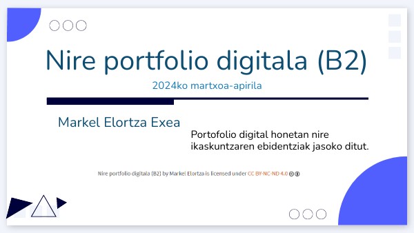 Nire portfolio digitala (B2) | Genially