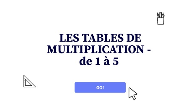 Les tables de multiplications de 1 à 5 | Genially